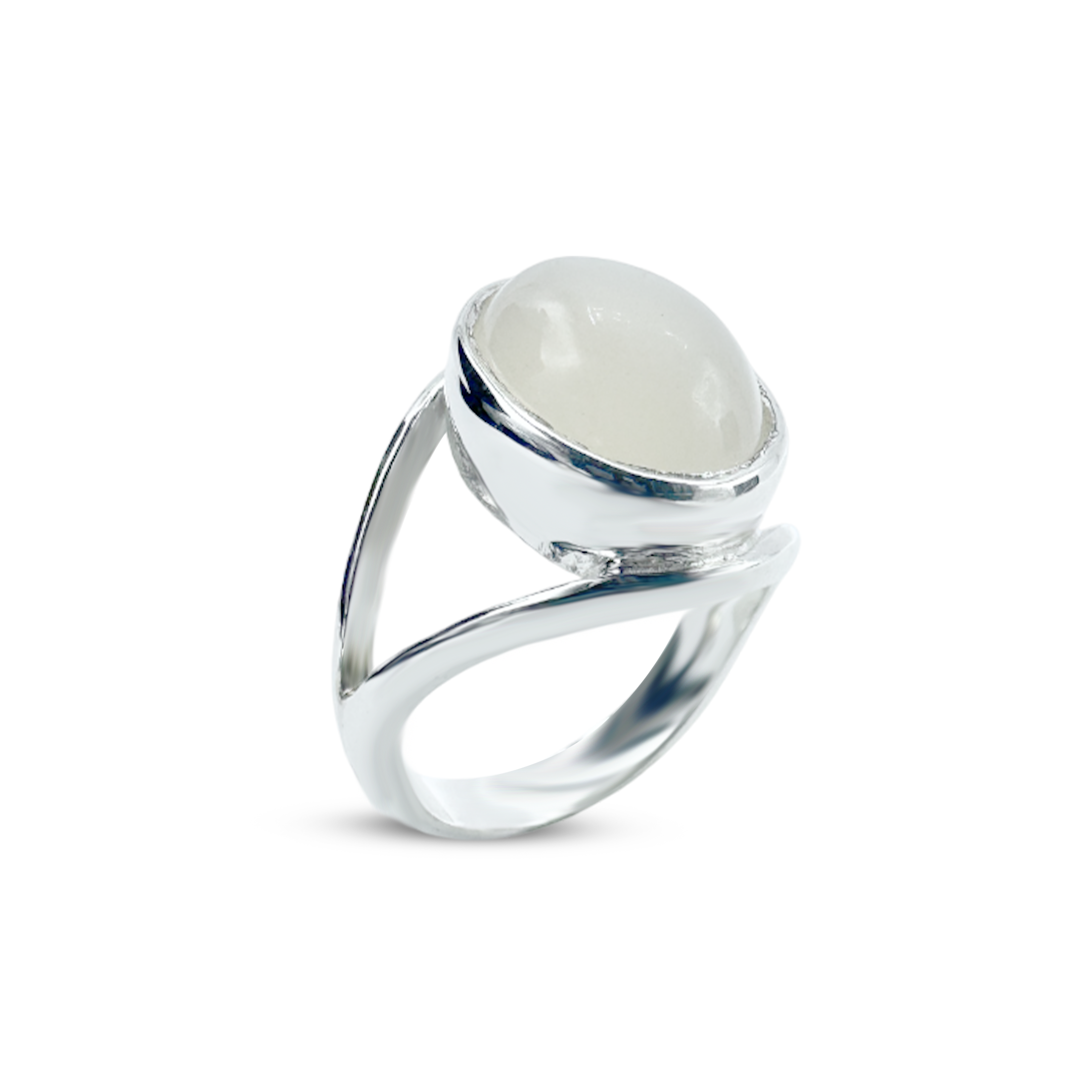 Moon Stone Women Ring - Mid Mount design – Jawa Gems